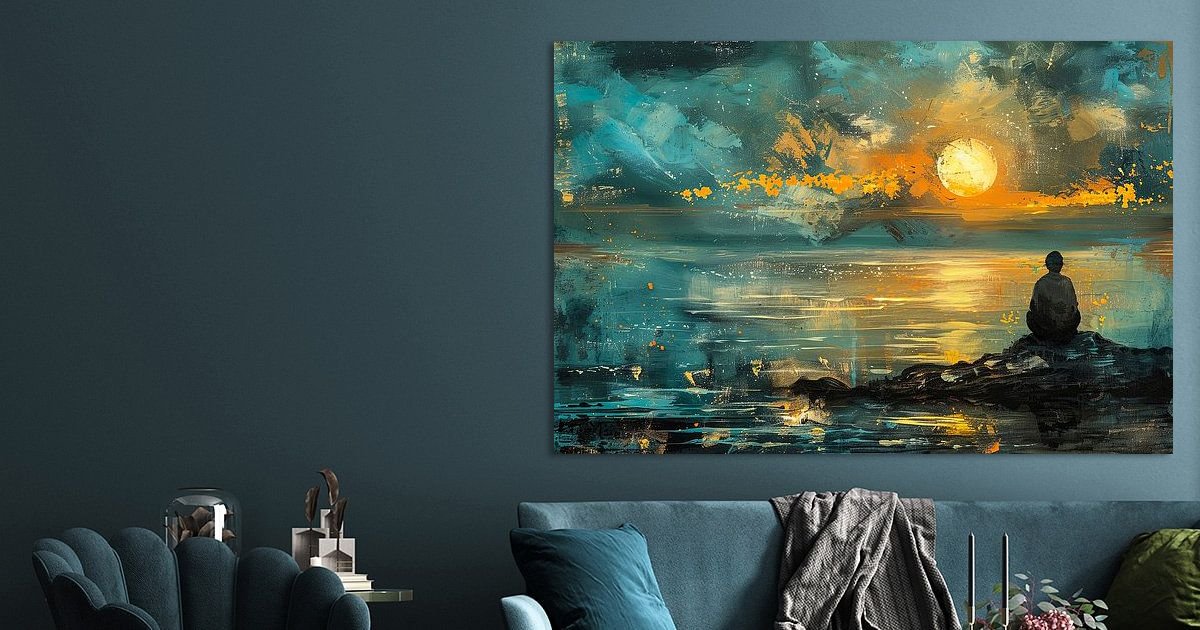 gevoel van eenzaamheid van Egon Zitter op canvas, behang en meer